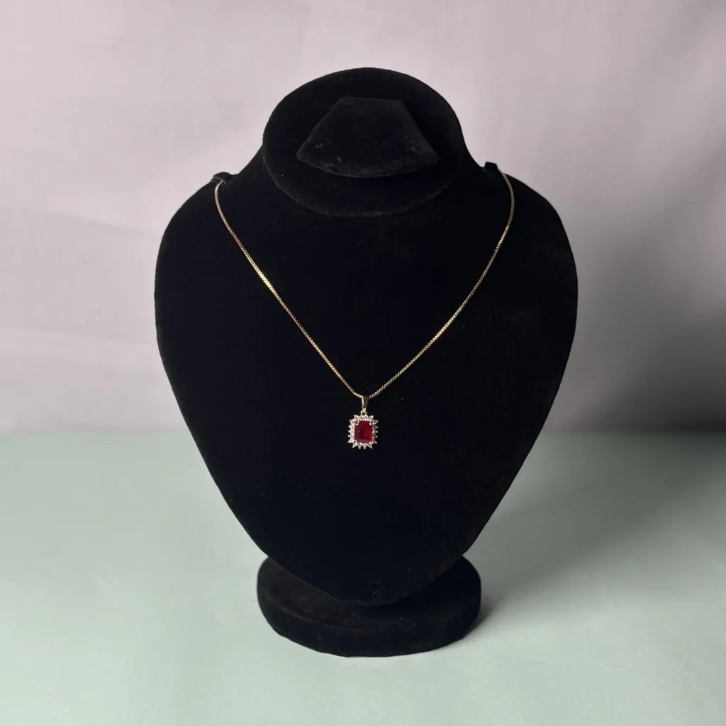 Vivid Ruby Halo - Zarreen Jewelry